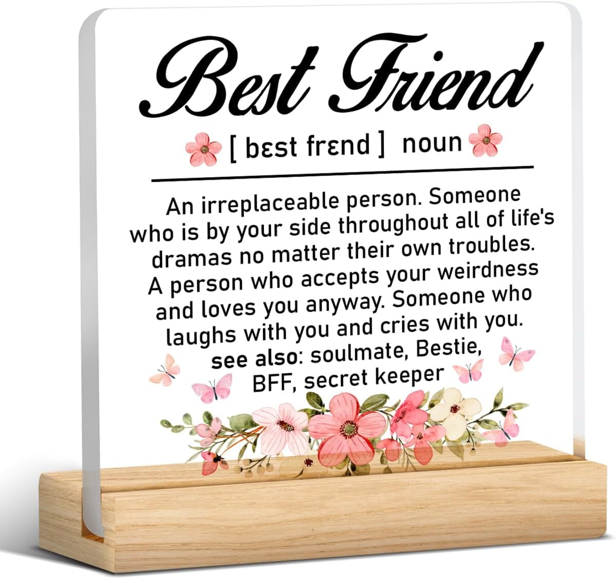 Gifts for Best Friend, Friendship Gifts Desk Sign, Friend Gifts for ...