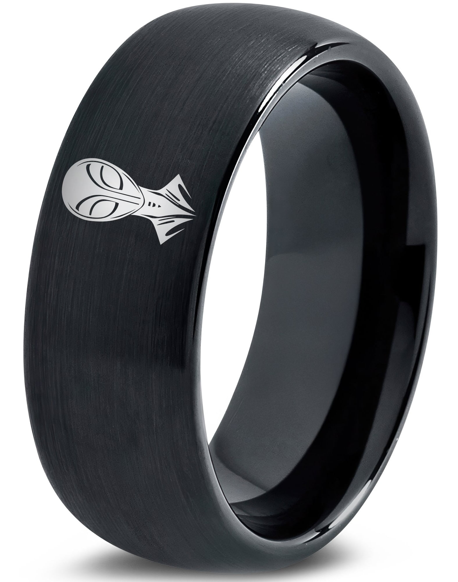 Gifts for Friends Tungsten Black Mens Wedding Band Gamer Womens Rings ...
