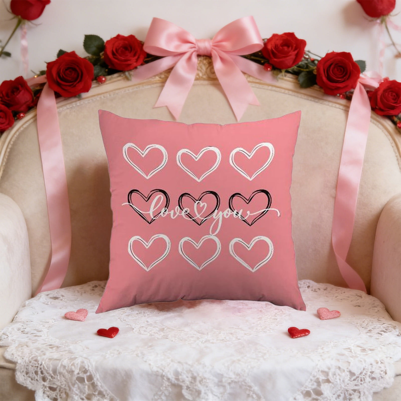 Gifts for Girlfriend, Valentines Day Pillowcase Heart-shaped Patterns ...