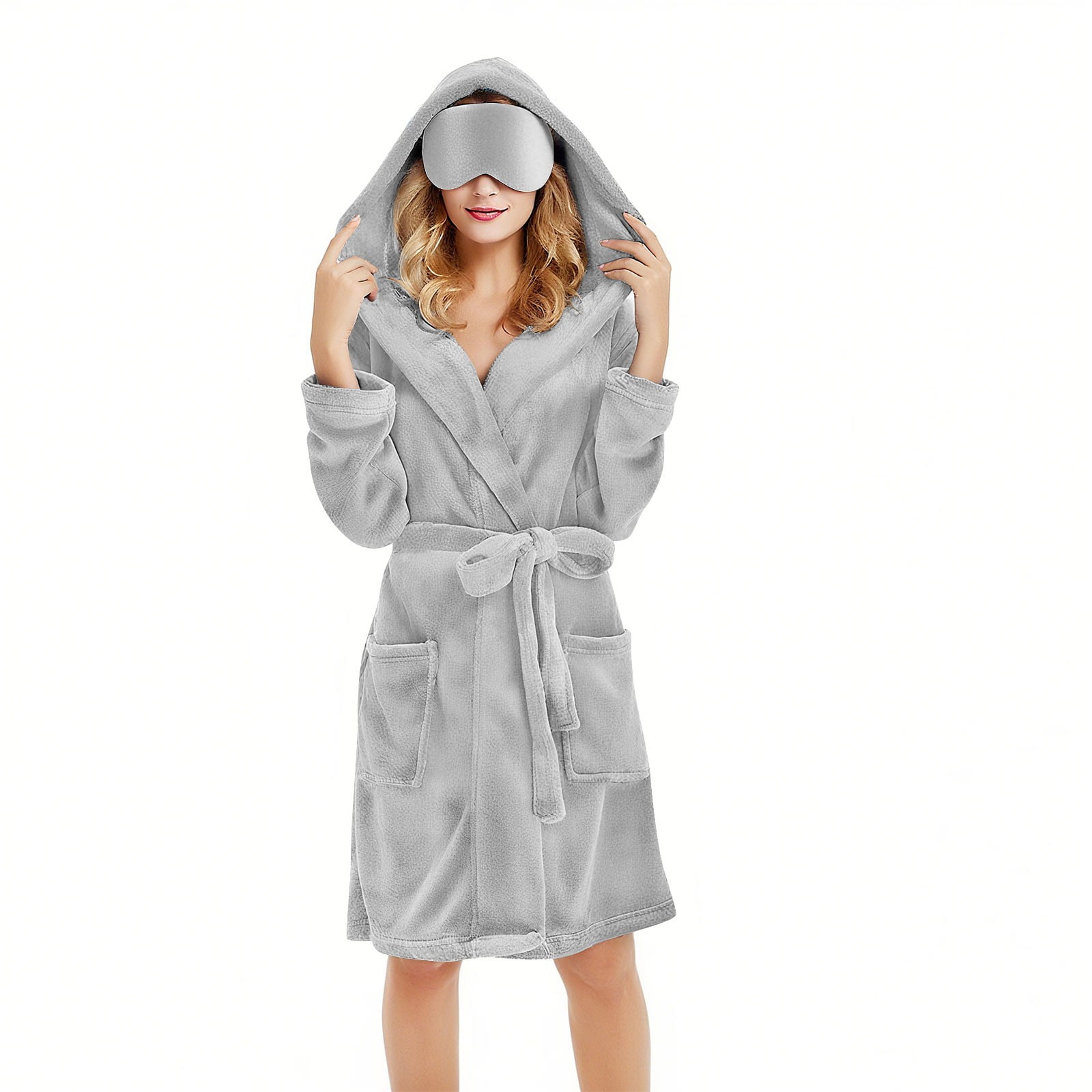 Gifts for Her Robe for Women Fluffy Loungewear Oversized Hooded Women's ...
