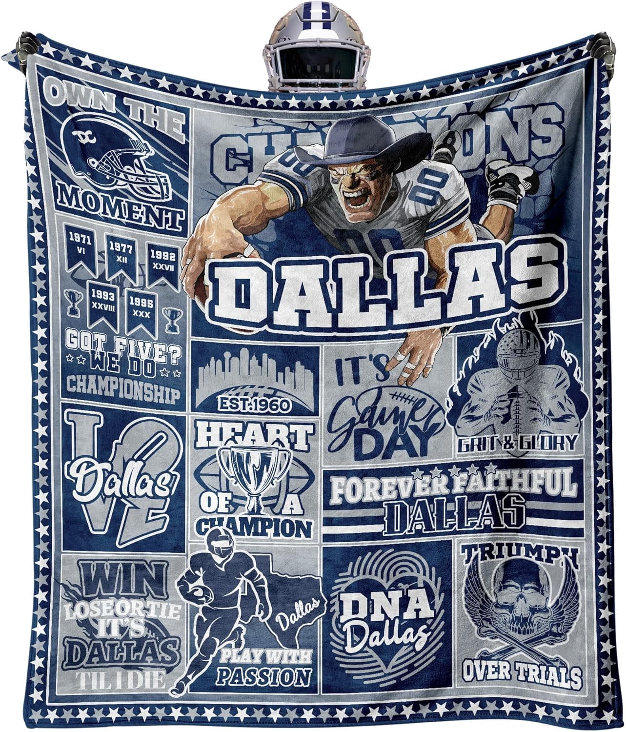 Gifts for Men, Blanket for Dallas, Football Gifts for Dallas, Throw ...