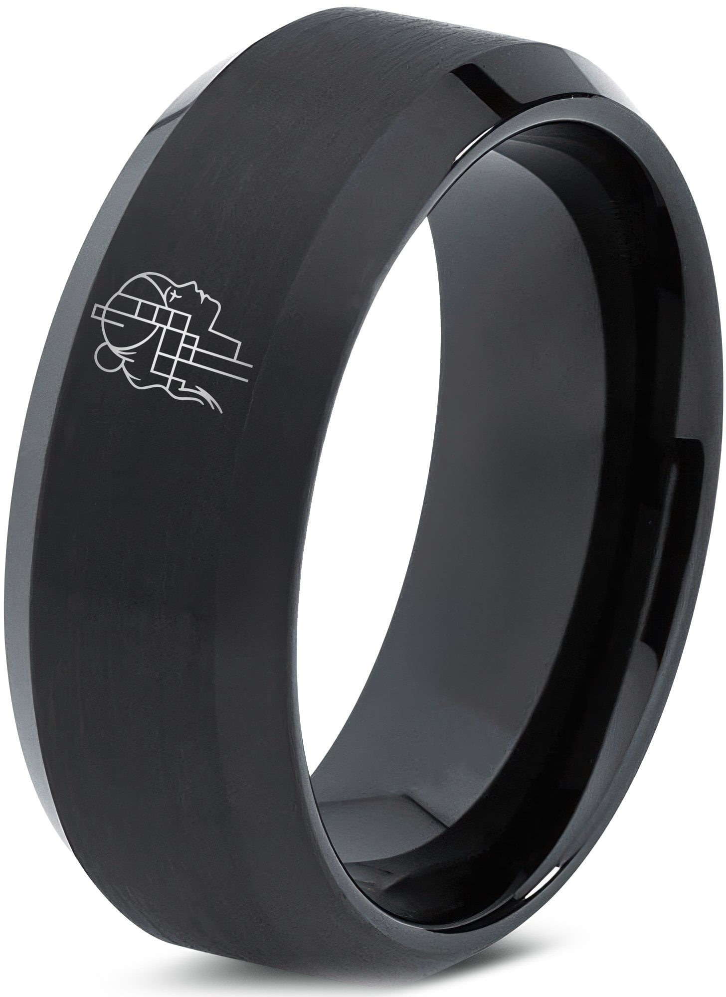 Gifts for Women Tungsten Gamer Black Wedding Band Dad Mourning Jewelry ...