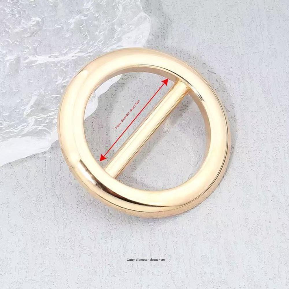 Gifts for women-Gold Metal Corner Buckle Knot Scarf Button Belt ...