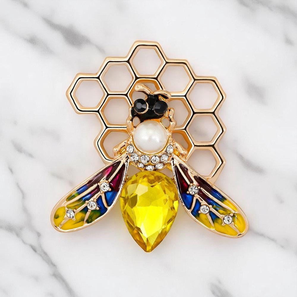 Gifts for women-Personalized Bee Brooch Oil Drop Design Women All Match ...