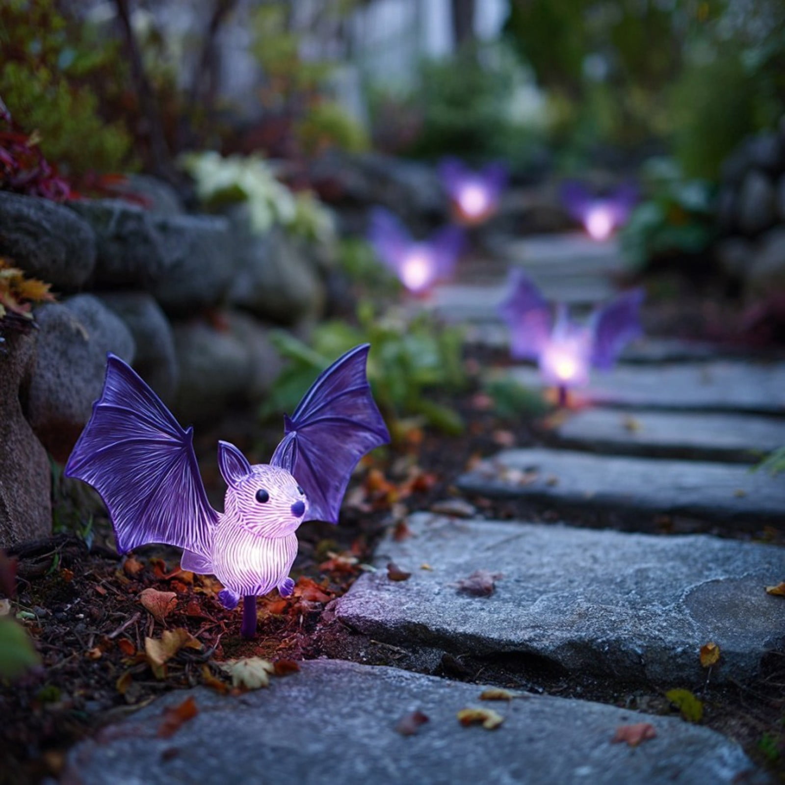 Gifts kcavykas Halloween Solar Bat Street Light Outdoor Solar Powered ...