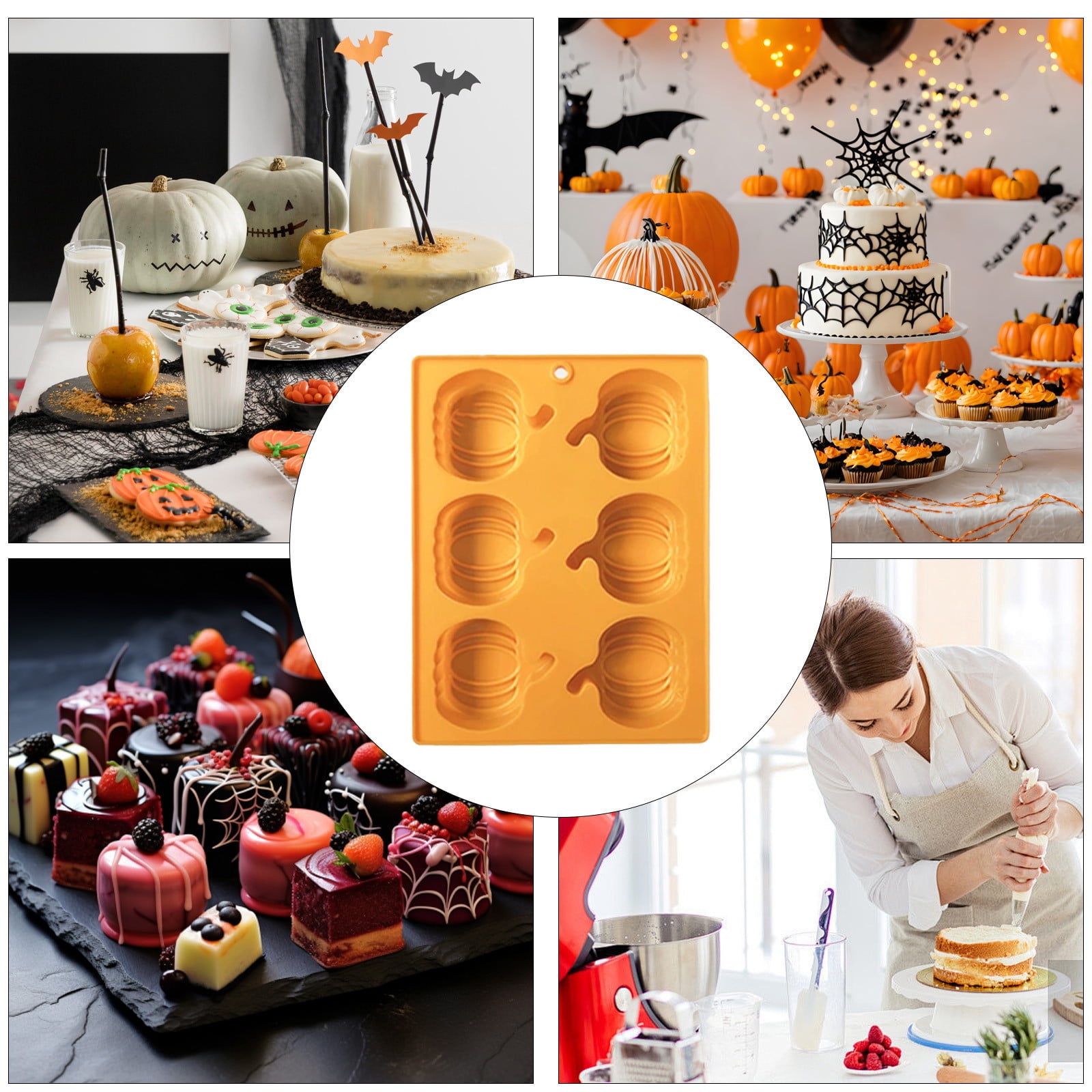 Gifts kcavykas Pumpkin Cake Silicone Mold, Fall-Themed Baking Pan for ...