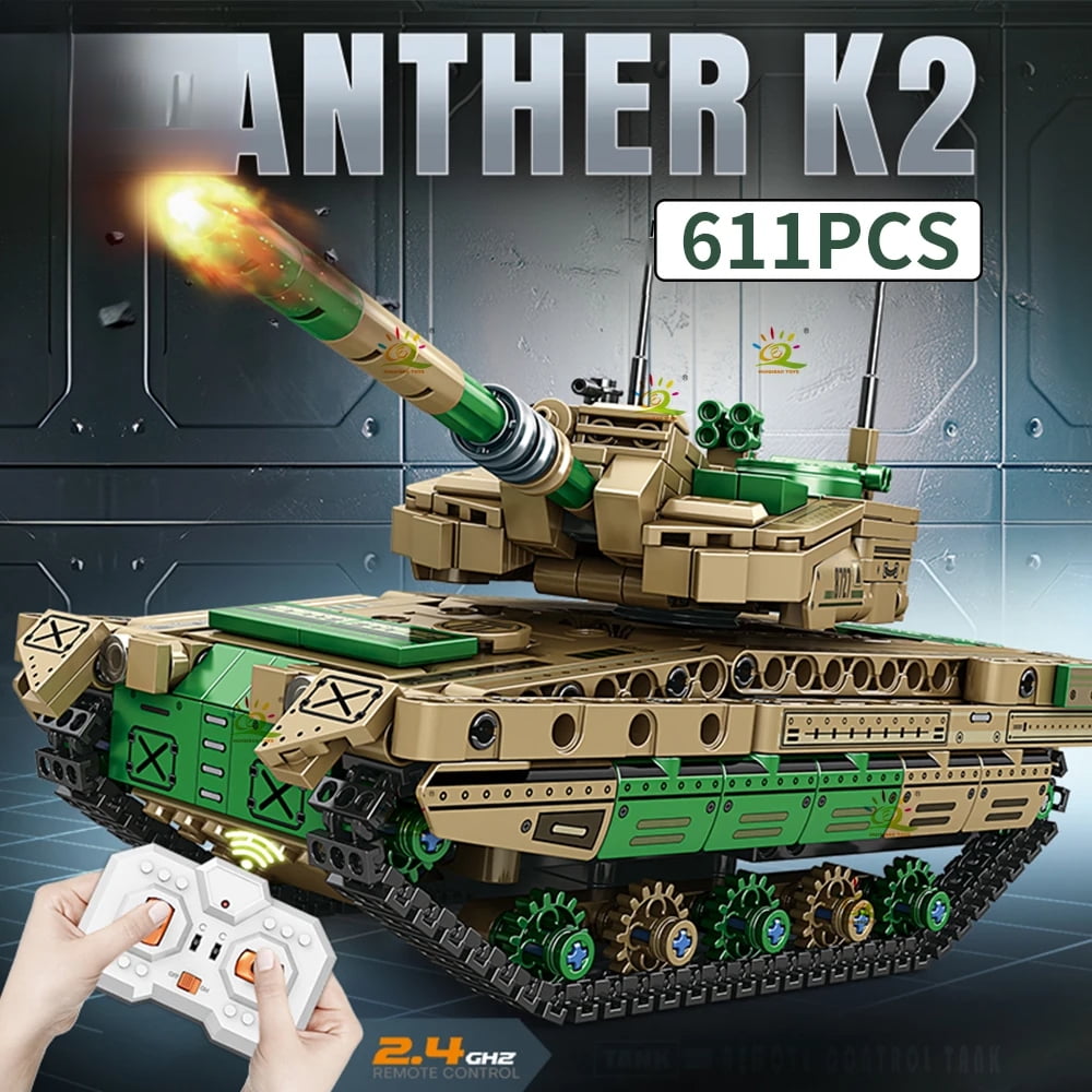 Gifts and toys for the childrenHUIQIBAO RC WW2 Military Tank Building ...