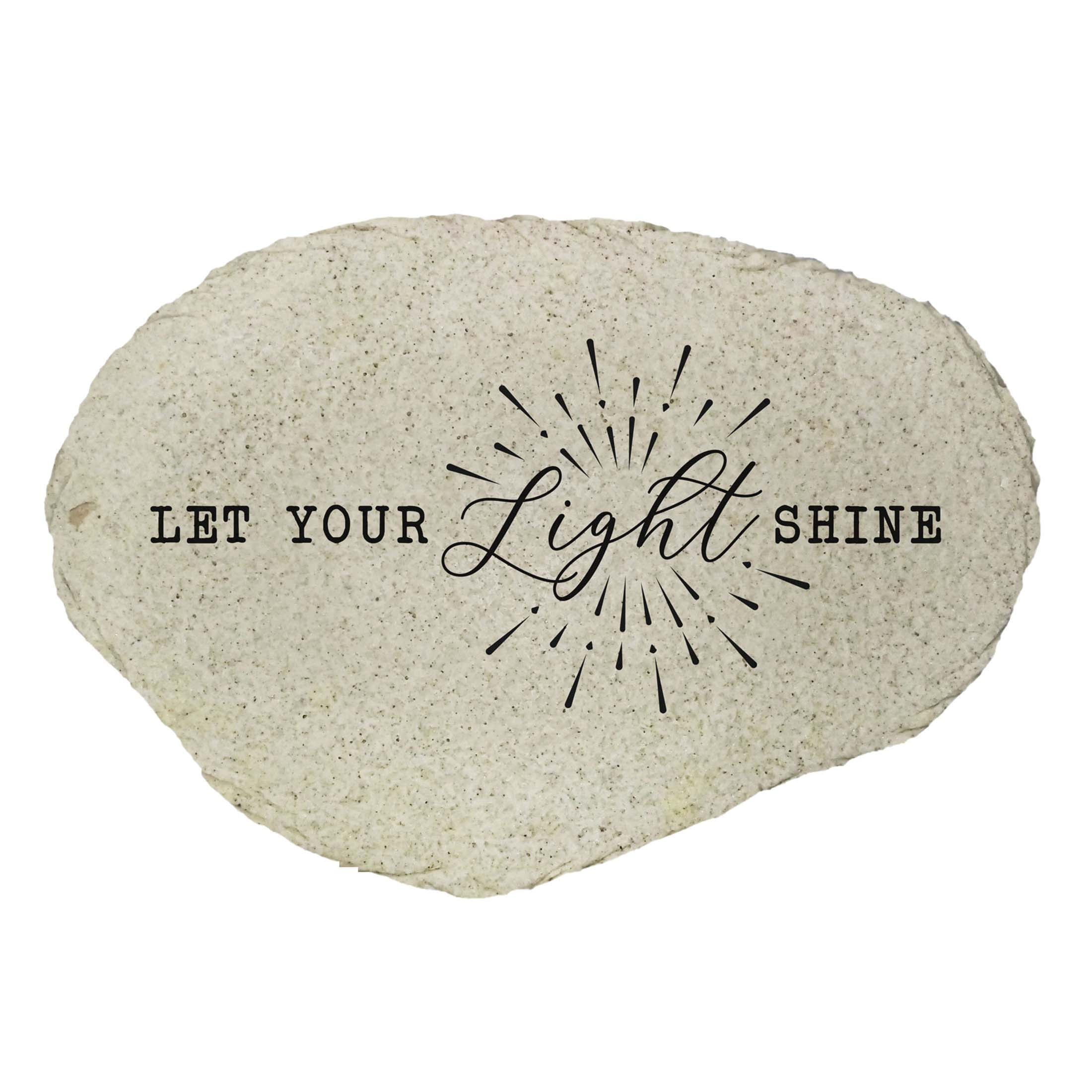 GiftsForYouNow Motivational Garden Stone – “Let Your Light Shine ...