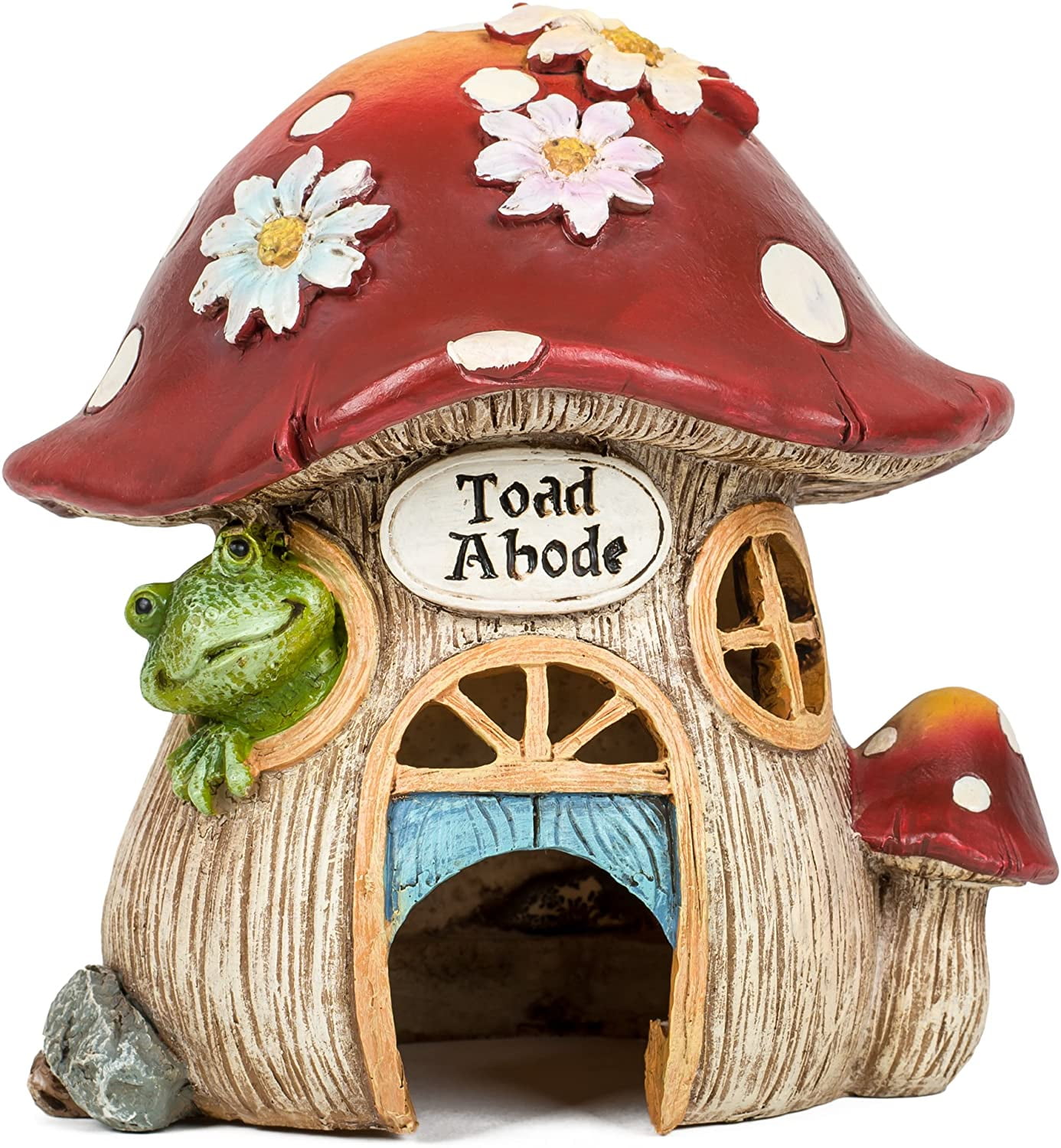 Giftware by Inc., 8" H Toad Abode with Daisy Statue, Garden Collection ...