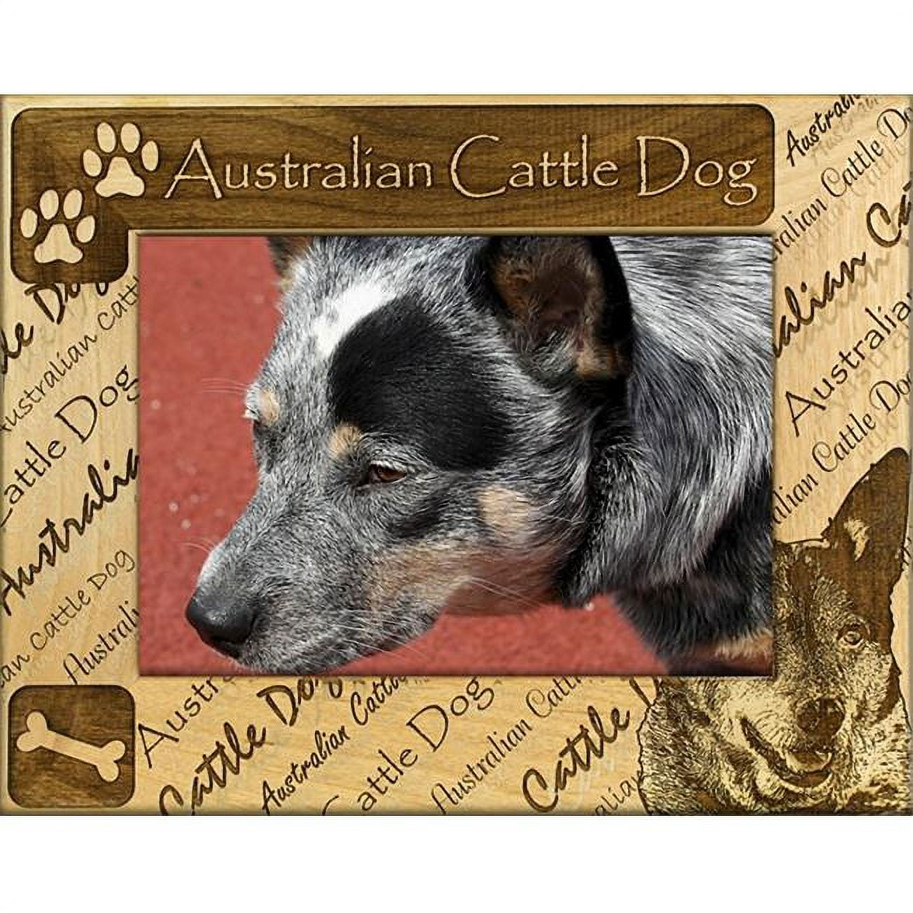 Giftworks Plus DBA0011 Australian Cattle Dog, Alder Wood Frame, 5 x 7 ...