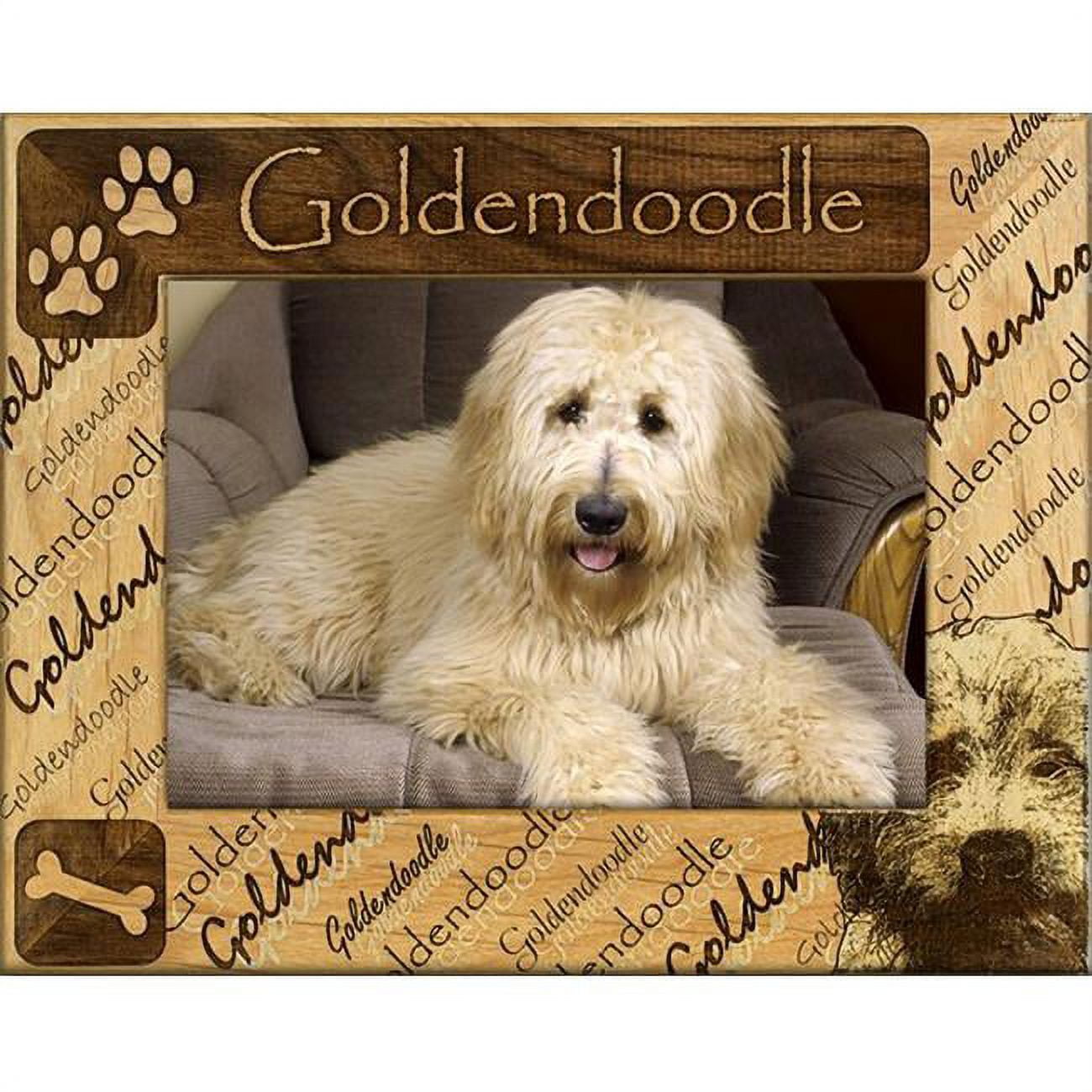 Giftworks Plus DBA0087 Goldendoodle, Alder Wood Frame, 5 x 7 In ...