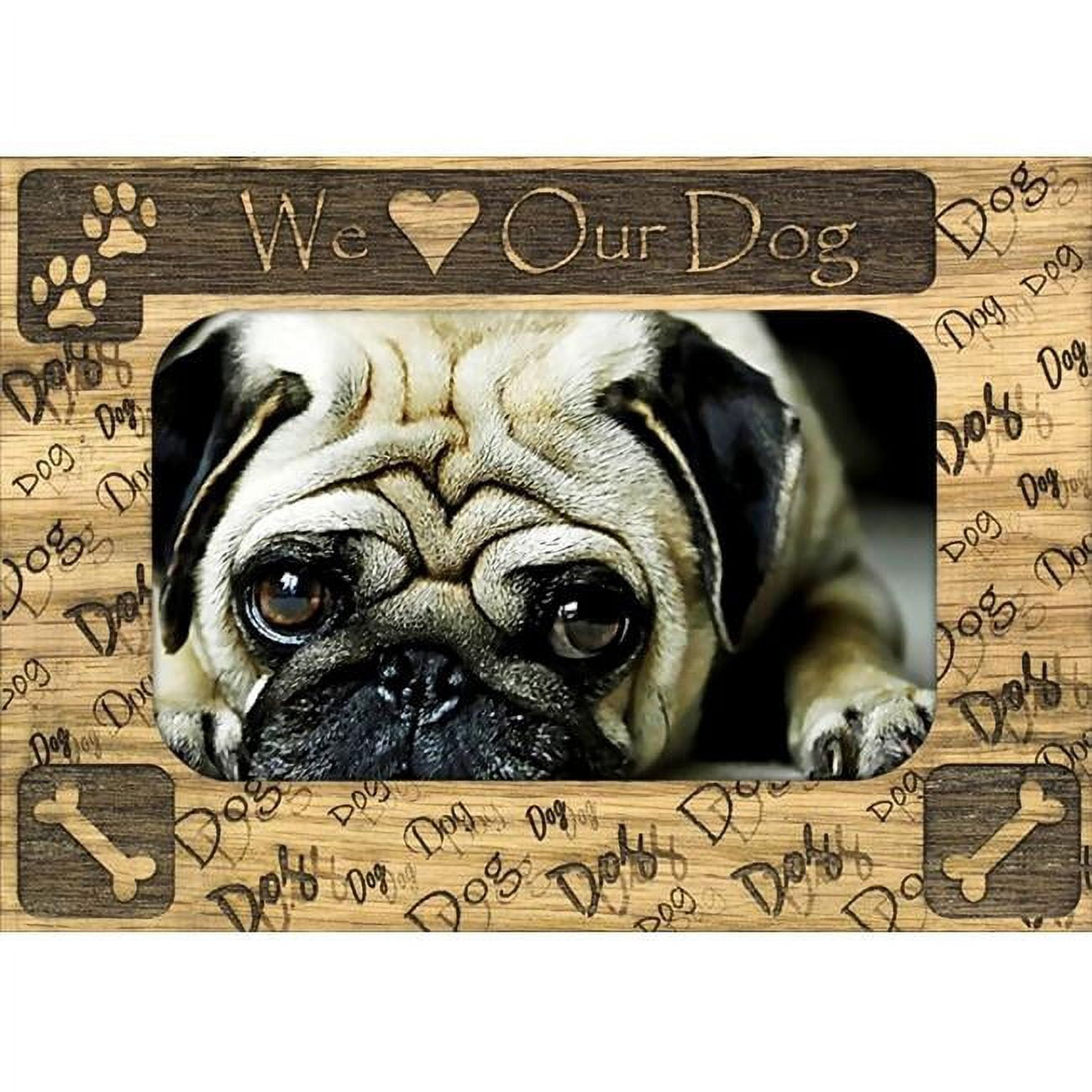 Giftworks Plus WHS0001 We Heart Our Dog, Alder Wood Frame, 5 x 7 In ...