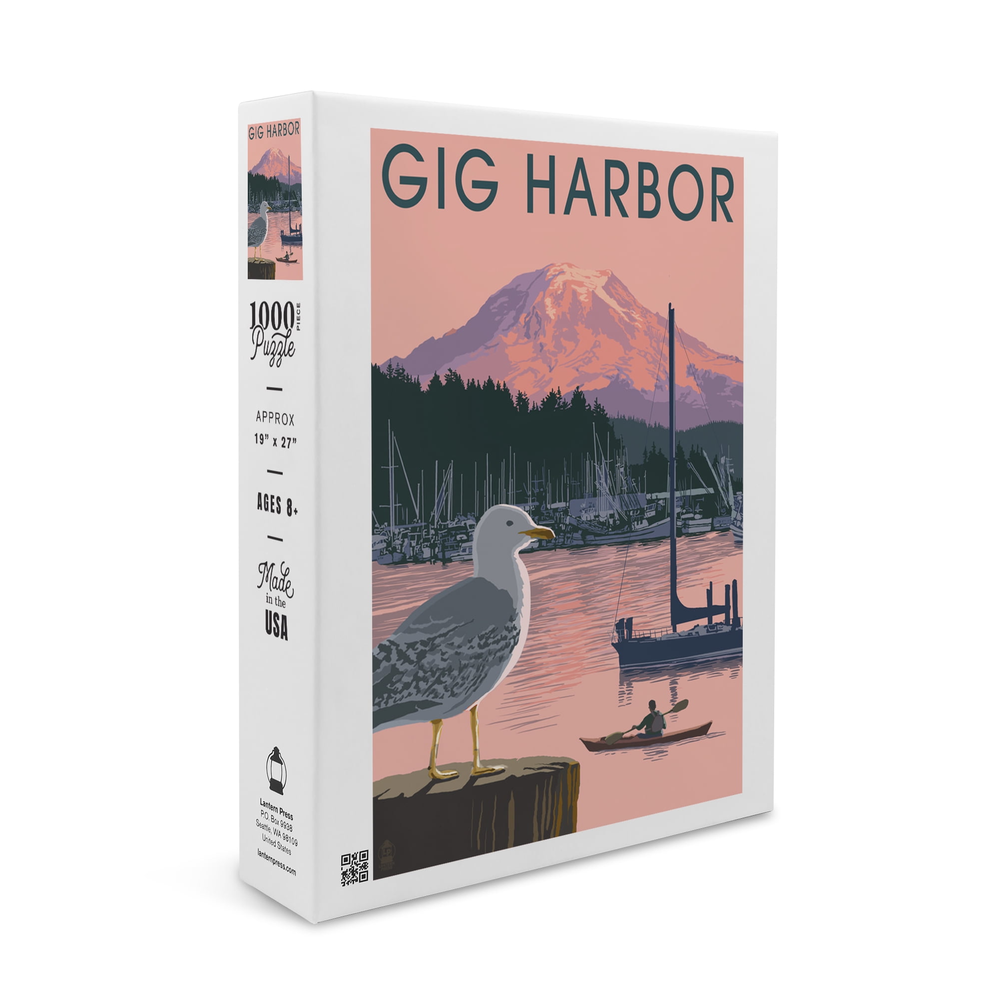 Gig Harbor, Washington, Marina and Rainier at Sunset (1000 Piece Puzzle ...