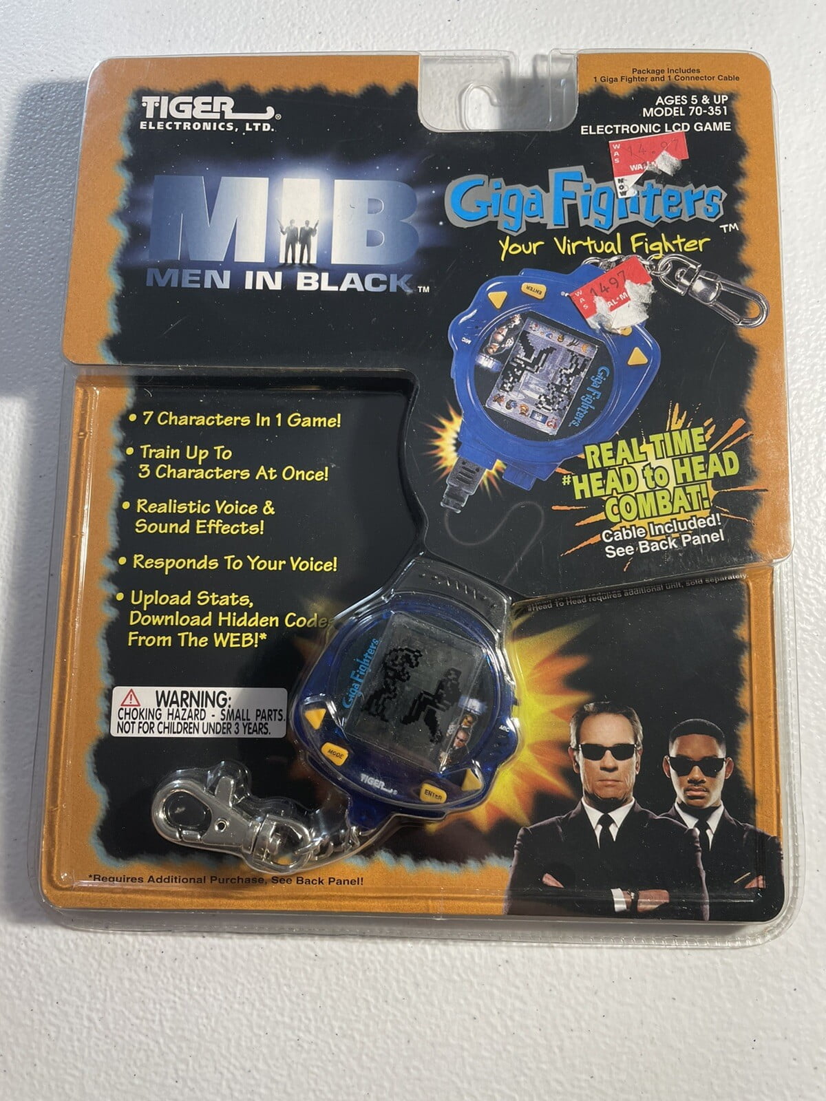 Giga Fighters MIB Men In Black Tiger Electronics 1998 *Sealed ...