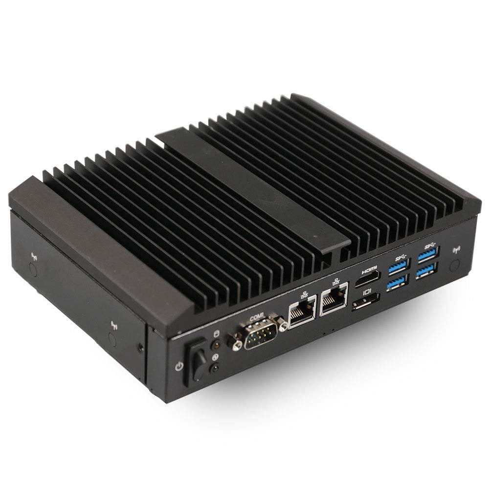 GigaIPC QBiX-Pro-KBLB7100H-A1 Fanless Industrial Intel Core i3 Mini PC, Wide DC Input, Wide ...