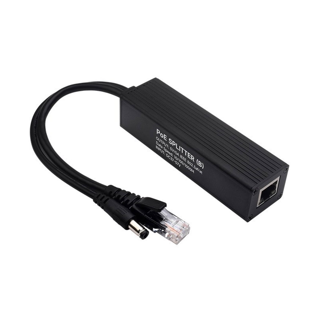 Gigabit Ethernet PoE Splitter 5V 5A Output Power Adapter Fast Speed For ...
