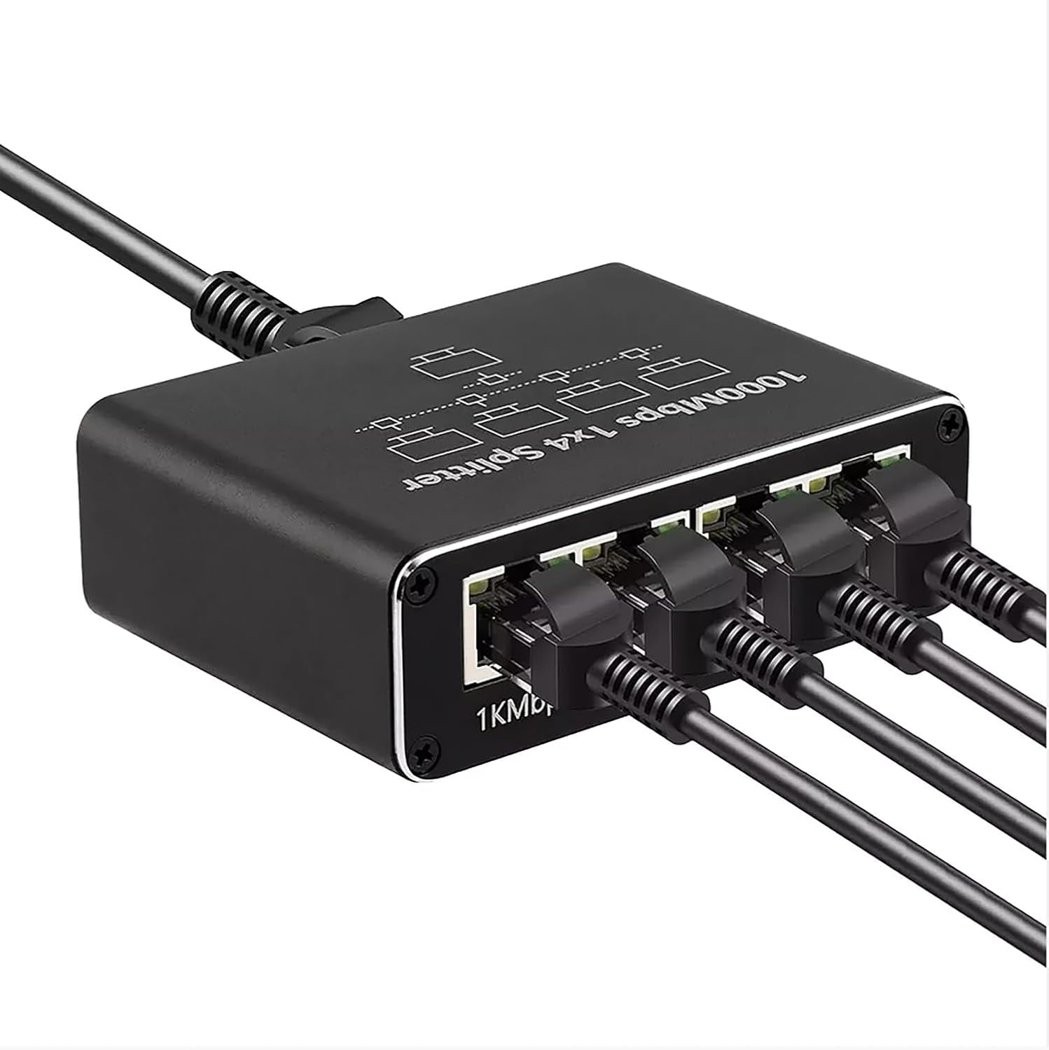 Gigabit Ethernet Splitter - 1 to 4 Network Splitter with USB Power ...