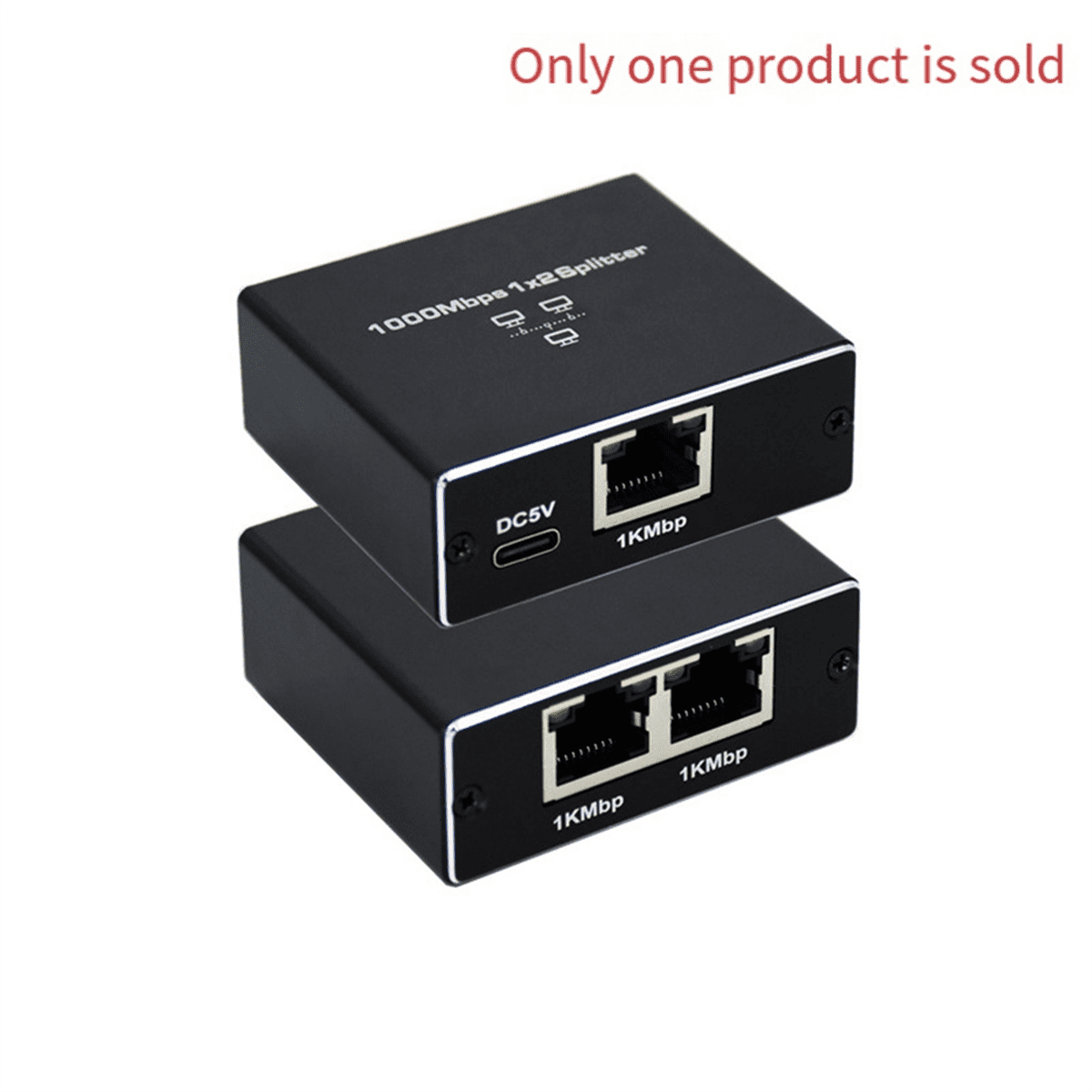 Gigabit Ethernet Splitter 1 in 2 Out,RJ45 Network Extender,1000Mbps ...