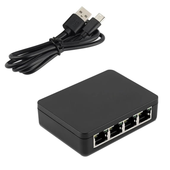 Gigabit Ethernet Splitter 1 to 4 Port 1000Mbps RJ45 Hubs for Computer ...