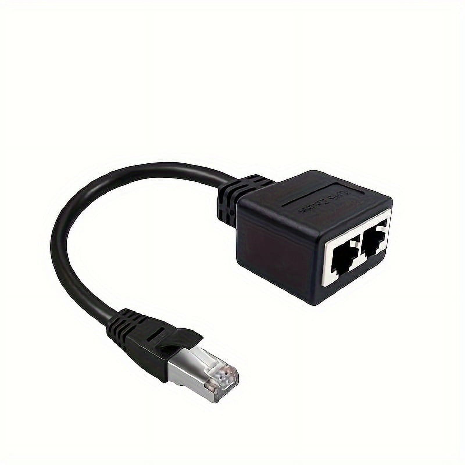 Gigabit Ethernet Splitter RJ45 1 Male To 2 Female LAN Ethernet Cable ...