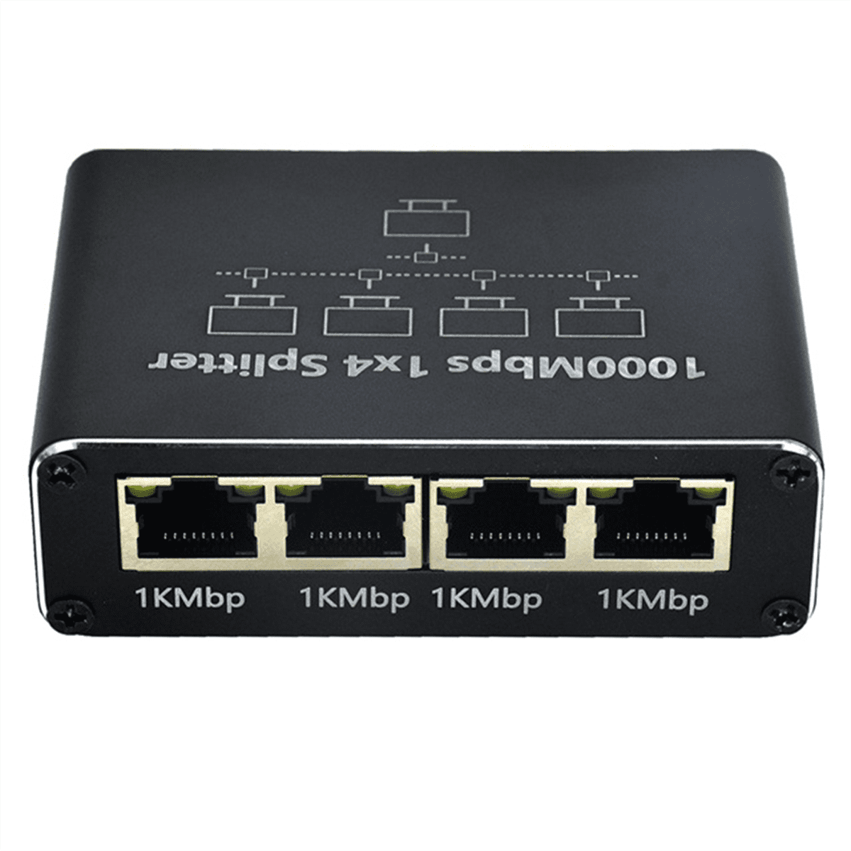 Gigabit Network Splitter 1-To-4 Network Cable Splitter RJ45 Network ...