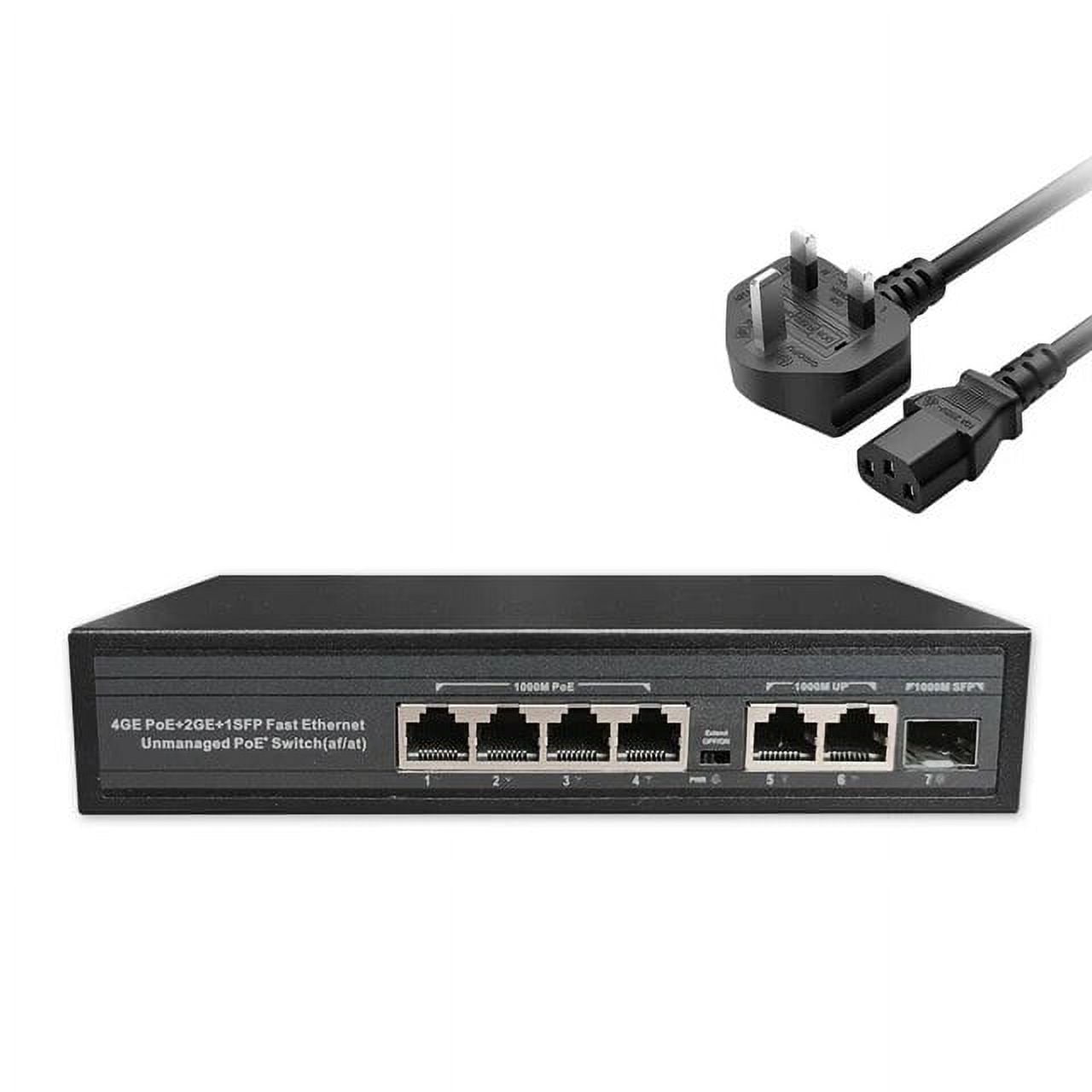 Gigabit POE Ethernet Network Switch Hub Unmanaged 65W 4 POE +2 RJ45 +1 ...