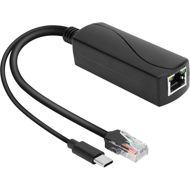 Gigabit Poe Splitter 5V 4A Type-C, Power Over Ethernet Adapter for Raspberry Pi 5, Power Supply ...