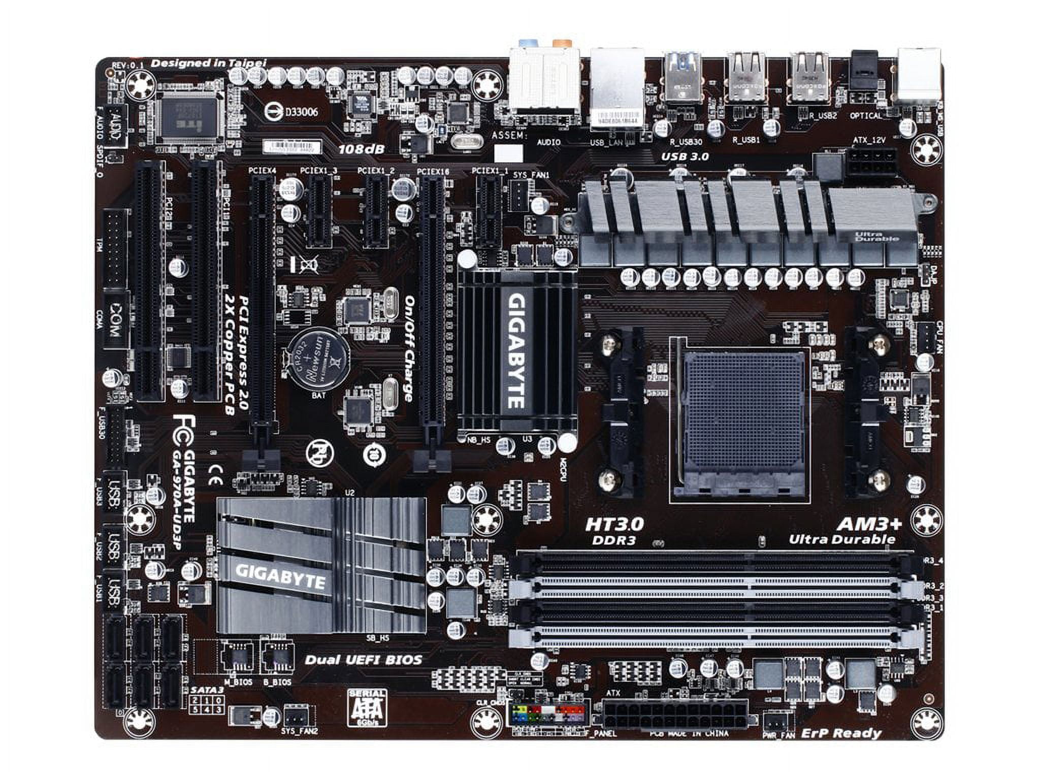 Gigabyte GA-970A-UD3P - 1.0 - motherboard - ATX - Socket AM3+ - AMD 970 ...