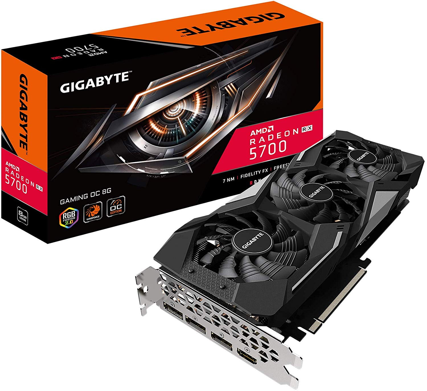 Gigabyte GV-R57GAMING OC-8GD Radeon RX 5700 GAMING OC 8G Graphic Card ...