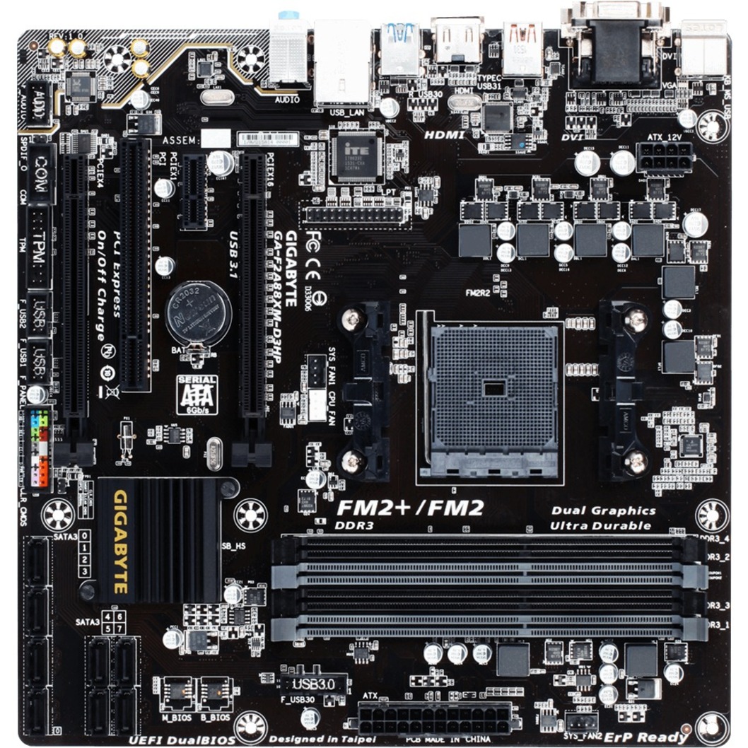 Gigabyte Micro ATX DDR3 2133 NA Motherboard GA-F2A88XM-D3HP - Walmart.com