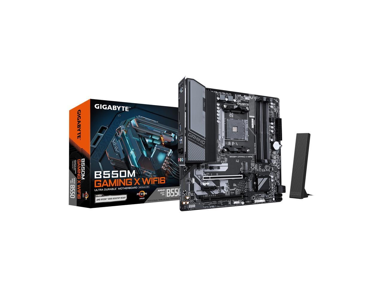 GIGABYTE B550M GAMING X WIFI6 AM4 AMD B550 Micro ATX Motherboard ...
