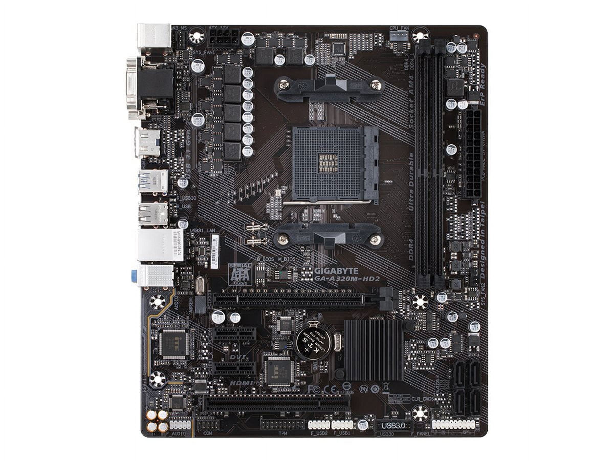 Gigabyte GA-A320M-HD2 - 1.0 - motherboard - micro ATX - Socket AM4 ...