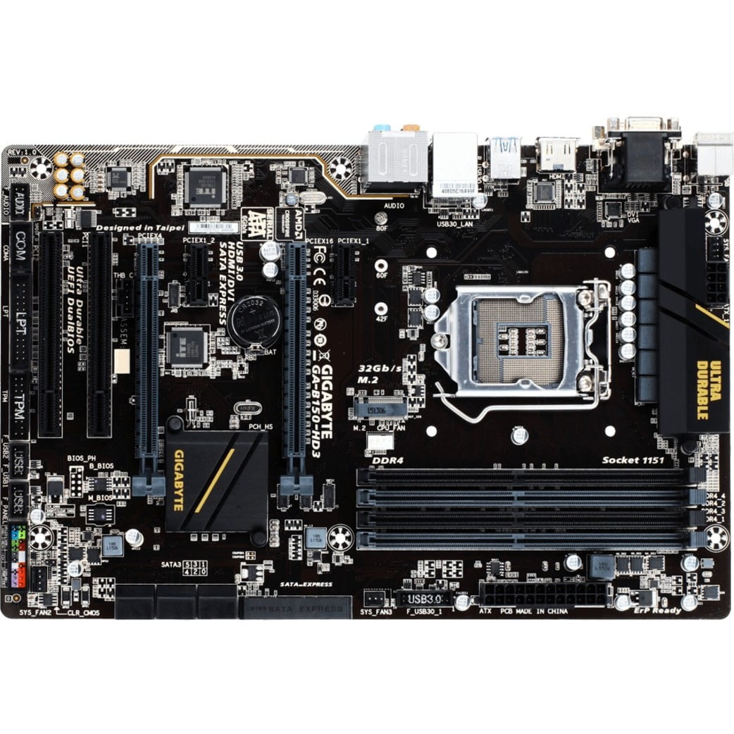 Gigabyte Ultra Durable GA-B150-HD3 Desktop Motherboard, Intel B150 ...