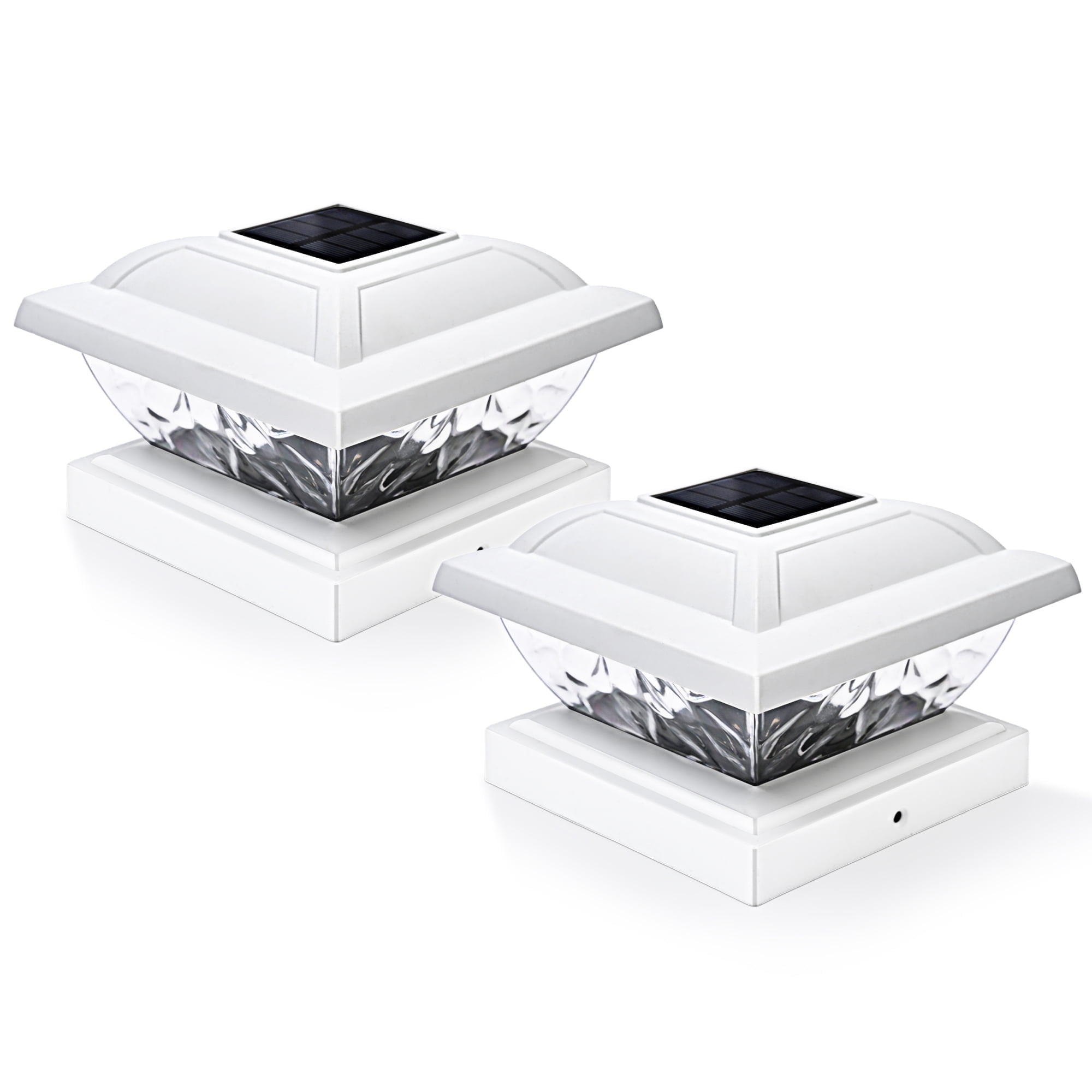 FKHouse 10lm Solar Post Cap Lights Outdoor Deck Waterproof for 4x4/5x5 ...