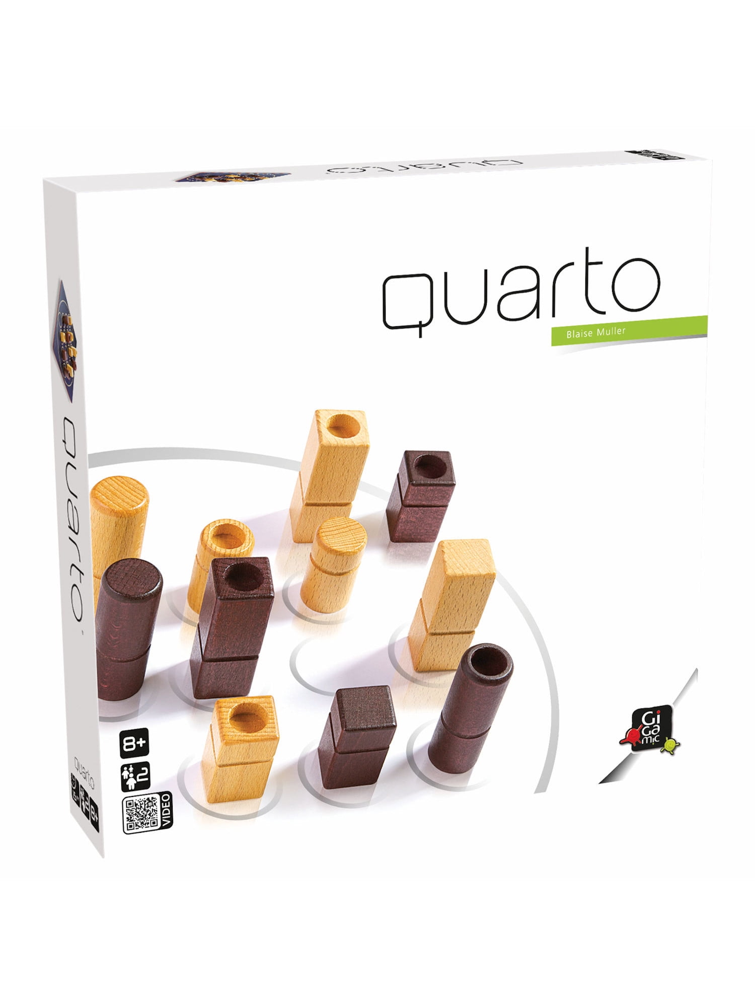 Gigamic Quarto Board Game - Wooden Shape Stacking Challenge Game - Ages 8+ - Walmart.com