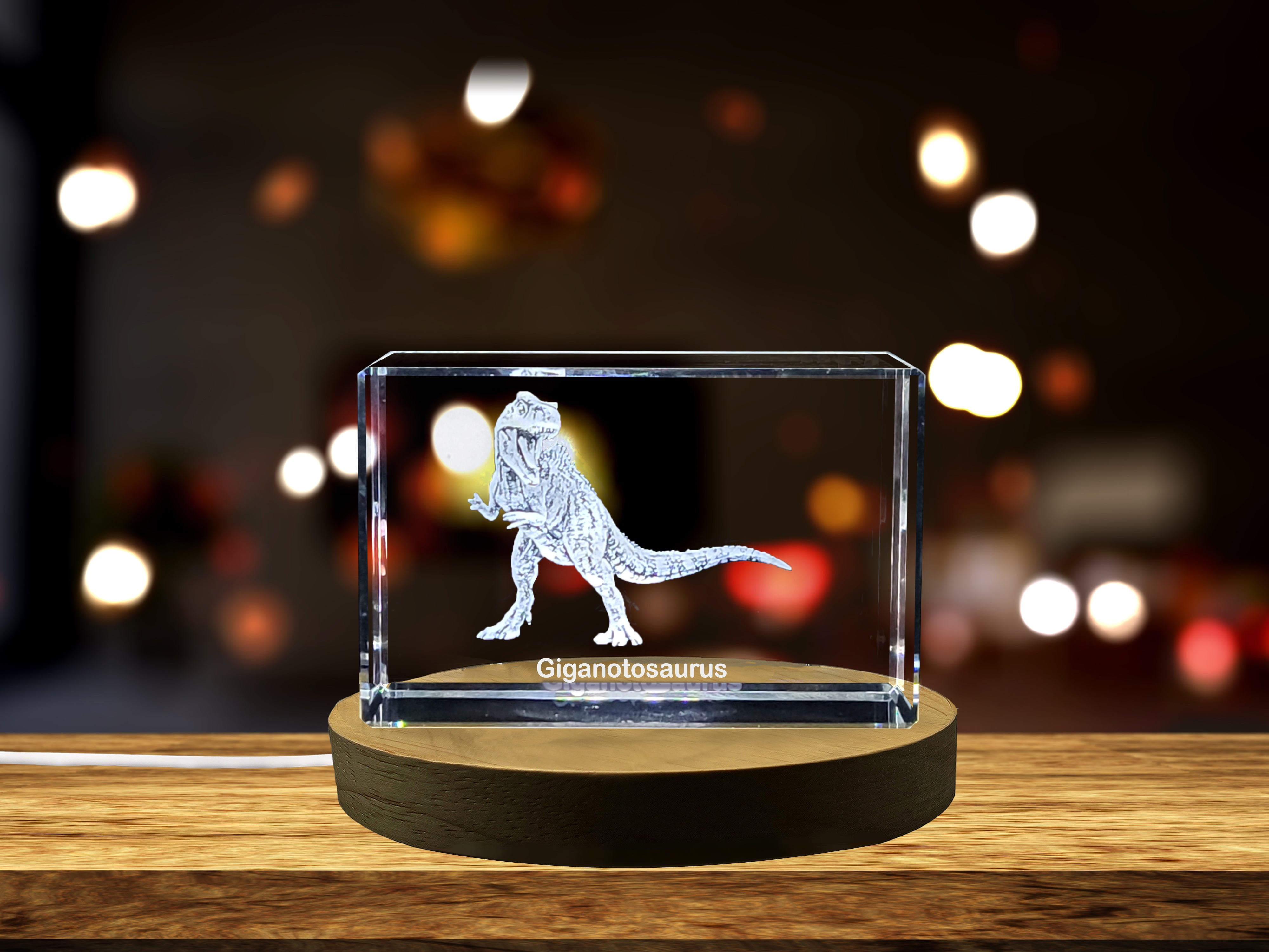 Giganotosaurus | Dinosaurs 3D Engraved Crystal - Walmart.com