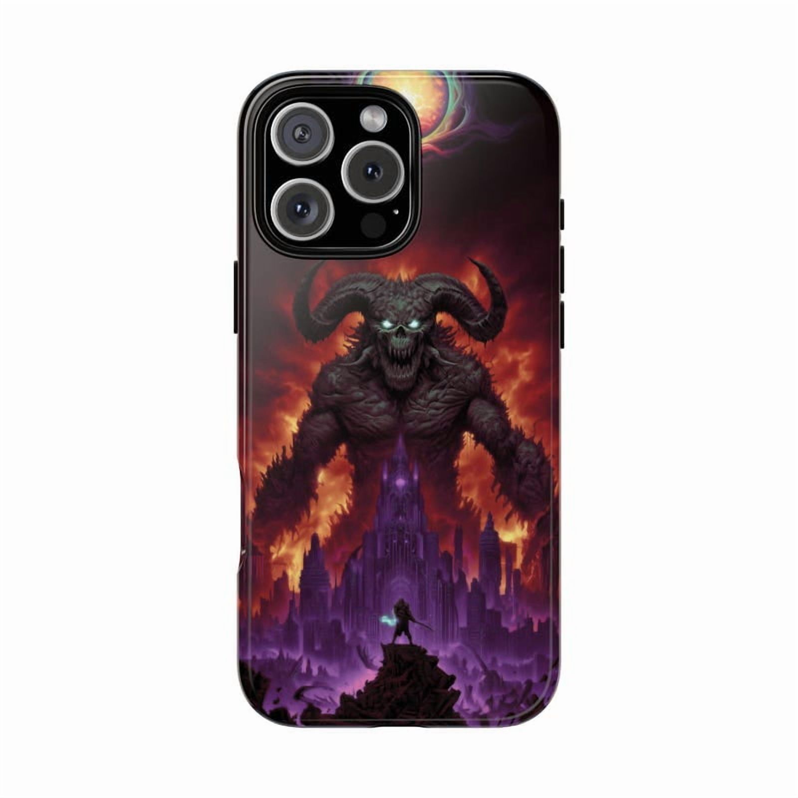 Gigantic Horned Demon Skeleton in the Abyss Case for iPhone 11,12,13,14 ...