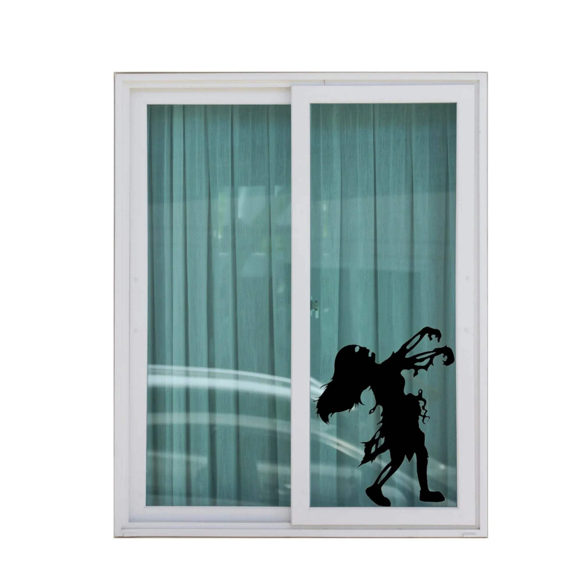 Gigantic Zombie Woman Silhouette Window Cling Decal:Halloween Decor,Reusable - Walmart.com
