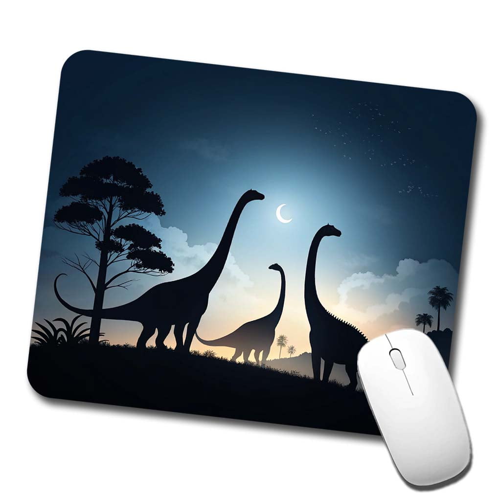 Gigantosaurus Silhouettes Moon Trees Dinosaurs Mouse Pad Low Profile ...