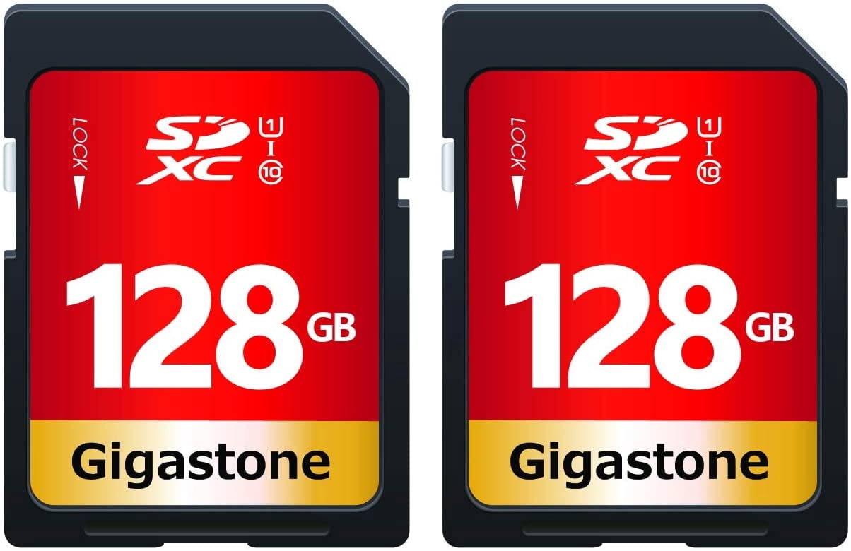 Gigastone 128GB 2-Pack SD Card UHS-I U1 Class 10 SDXC Memory Card High ...