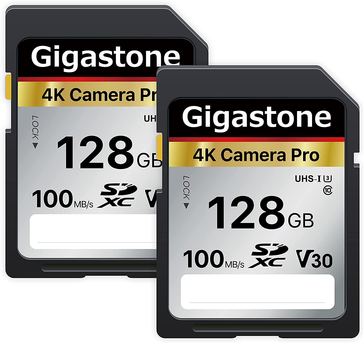 Gigastone 128GB 2-Pack SD Card V30, 4K UHD Video, Compatible with ...