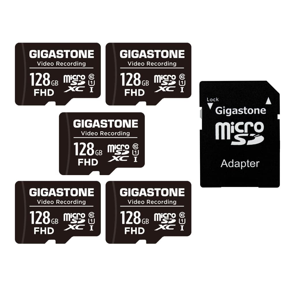 Gigastone 128GB 5-Pack Micro SD Card, 4K Video Pro, GoPro, Surveillance ...