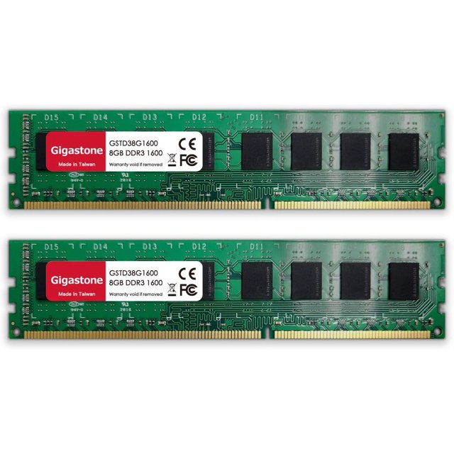 Gigastone 16GB DDR3 ECC UDIMM 1600MHz PC3-12800 Memory Module Upgrade ...