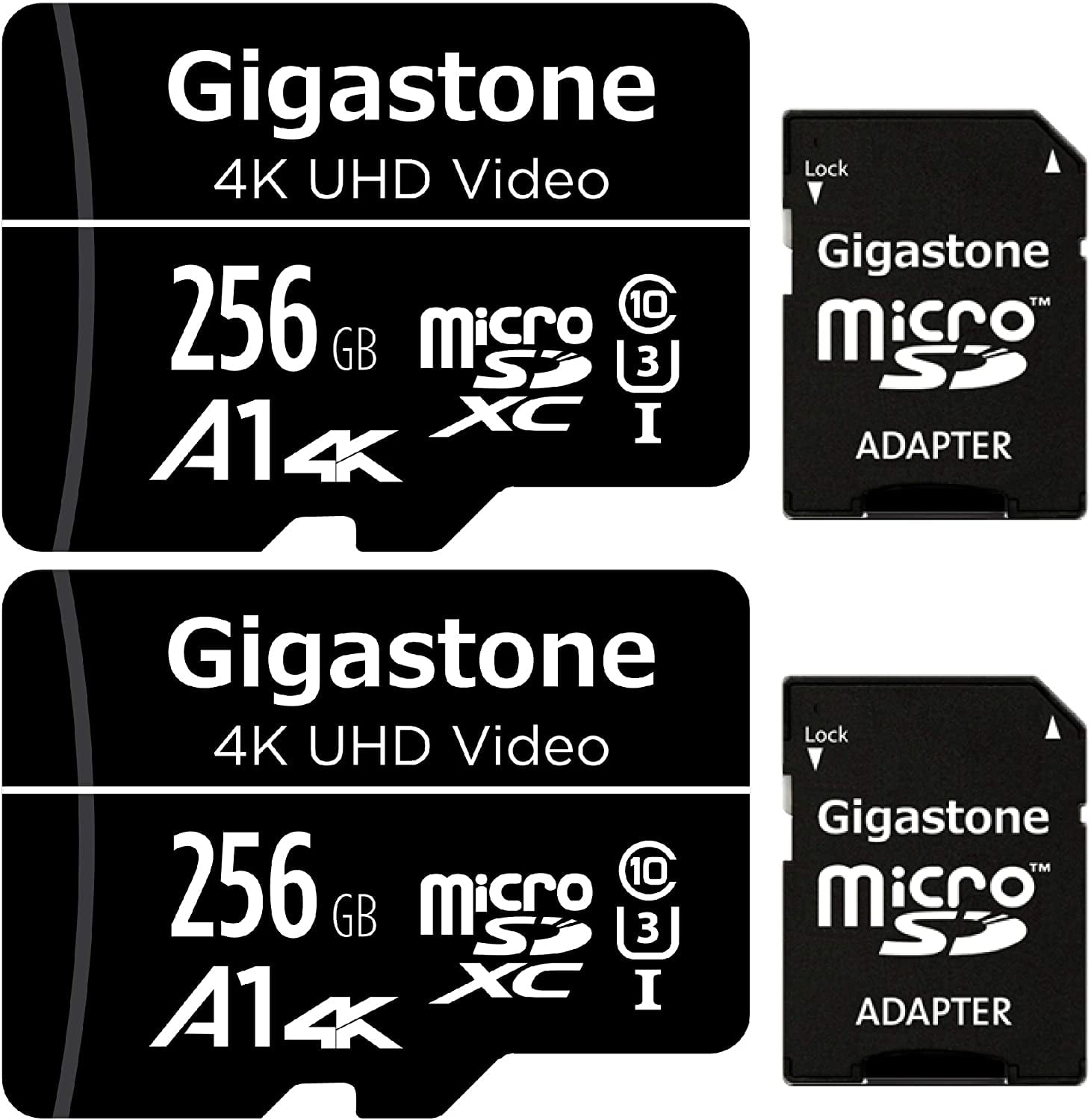 Gigastone 256GB Micro SD memory Card, 4K UHD Video, Surveillance ...