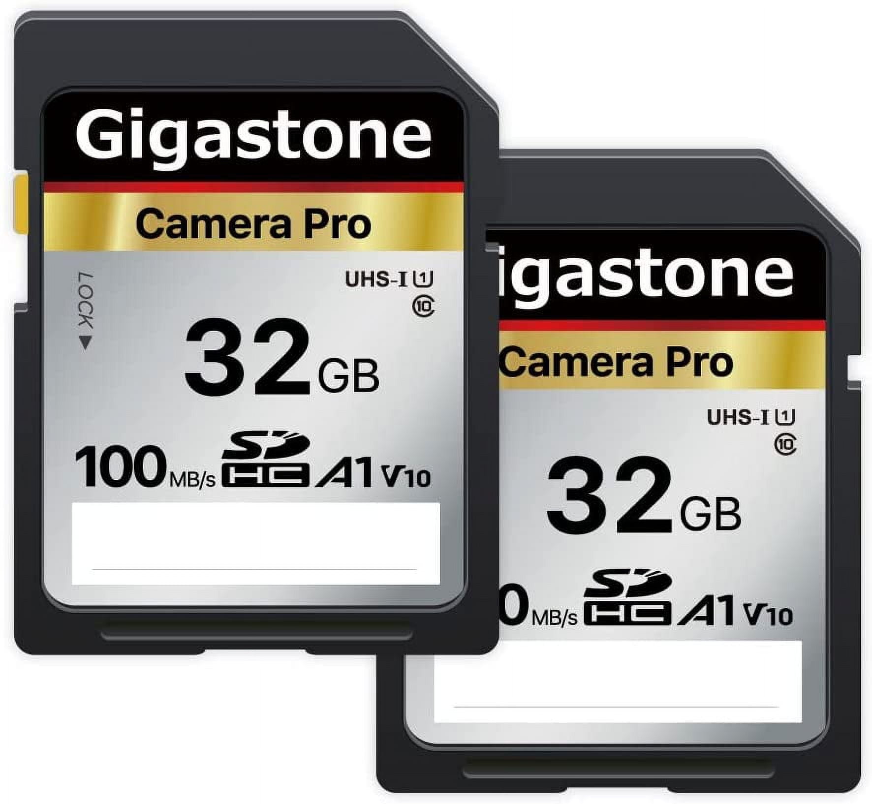 Gigastone 32GB 2-Pack SD Card V10 SDHC Memory Card High Speed Full HD Video Compatible with ...