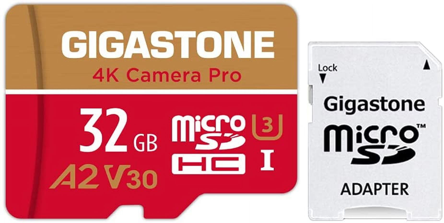 Gigastone 32GB Micro SD Card MicroSD A2 V30 UHS-I U3 C10, 4K UHD Video ...