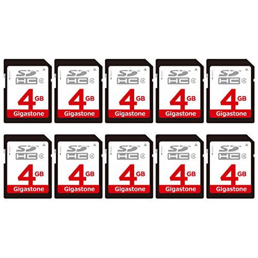 Gigastone 4GB SD Card SDHC Class 4 Memory Card for Photo Video Music Voice File DSLR Camera DSC ...