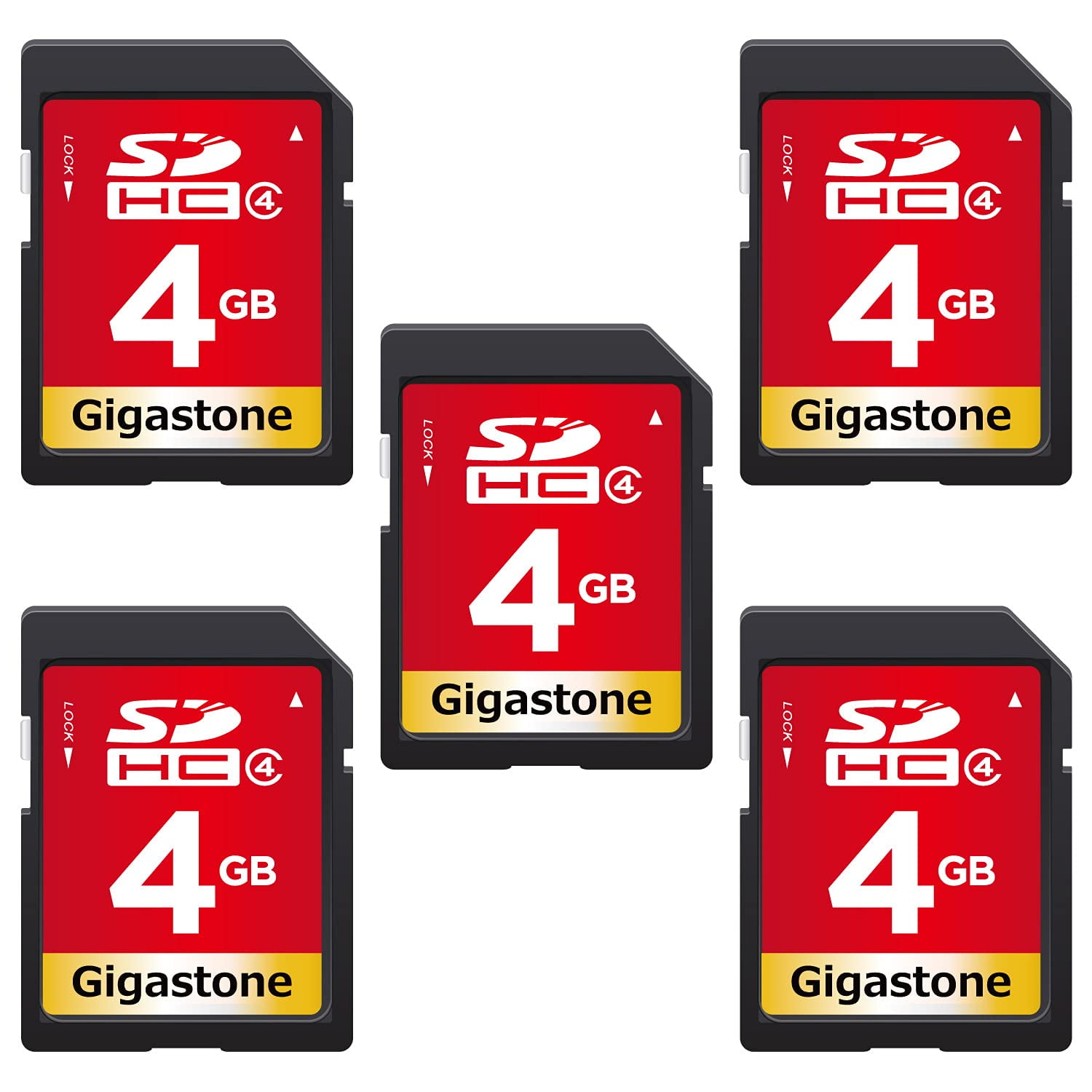 Gigastone 4GB SD Card SDHC Class 4 Memory Card for Photo Video Music Voice File DSLR Camera DSC ...