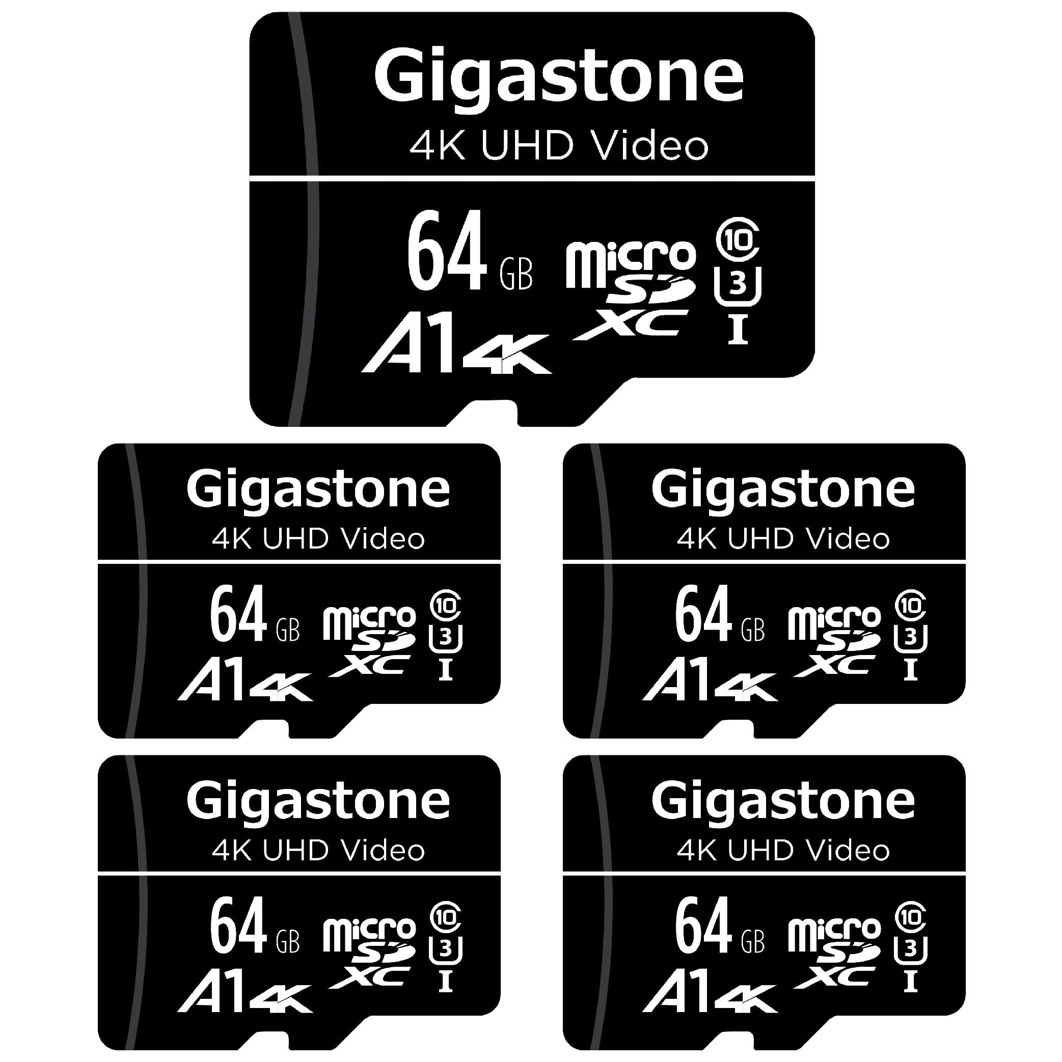 Gigastone 64GB Micro SD Card, 4K UHD Video, Surveillance Security Cam ...