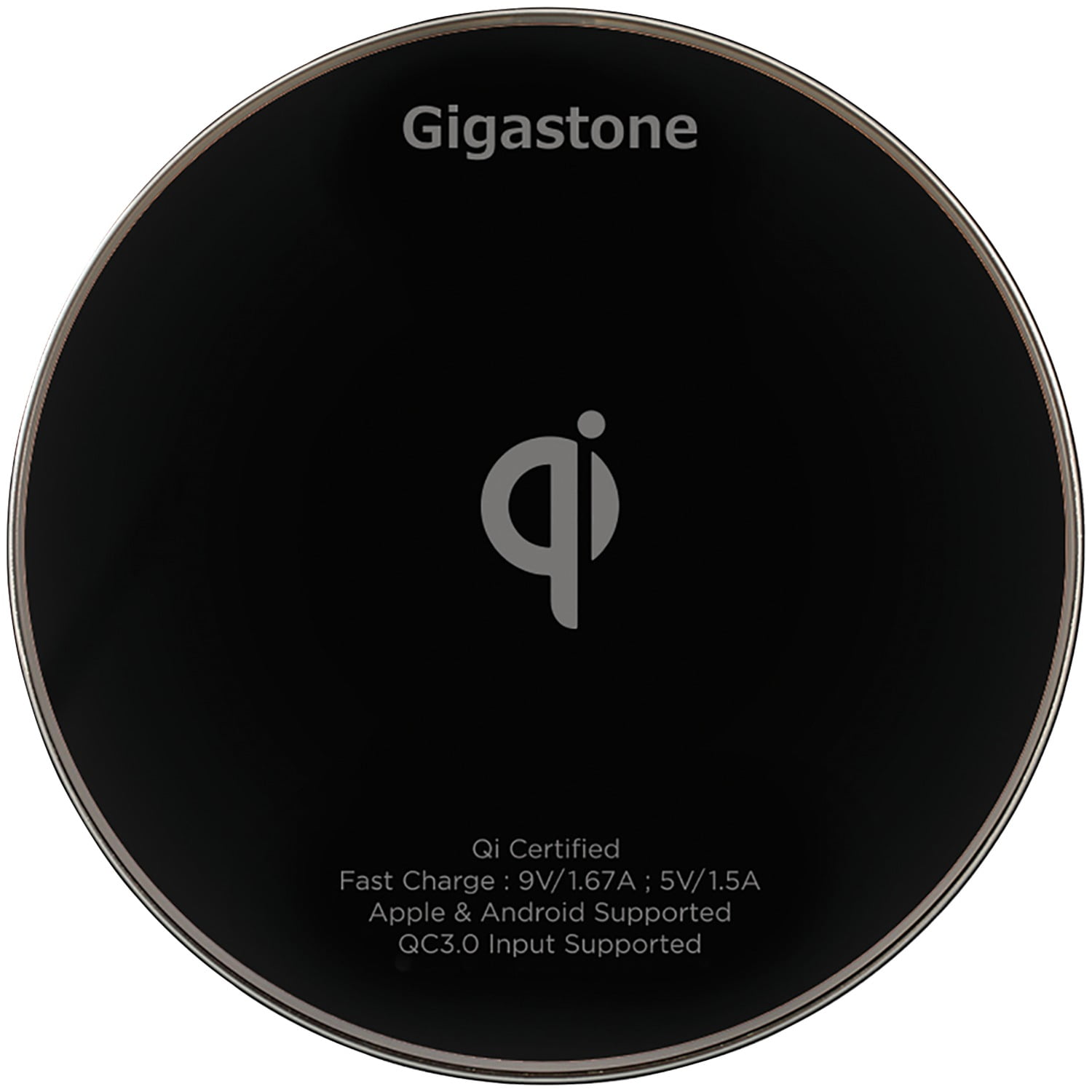 Gigastone GS-GA-9600B-R GA-9600 Qi-Certified Fast Wireless Charger ...